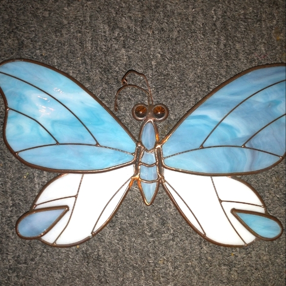 Vintage | Accents | Two Large Stain Glass Butterflies | Poshmark